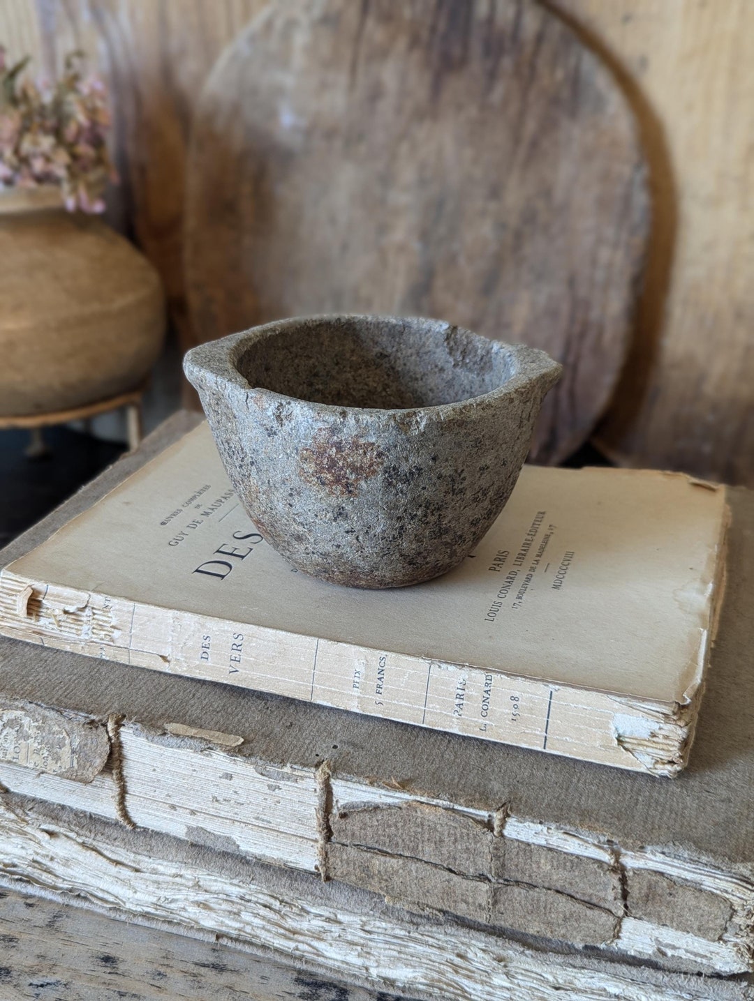 Small Vintage Stone Kundi Bowl - Etsy