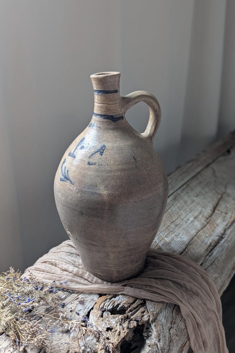 Antique Stoneware Jug/ 19th Century Stoneware Jug - Etsy