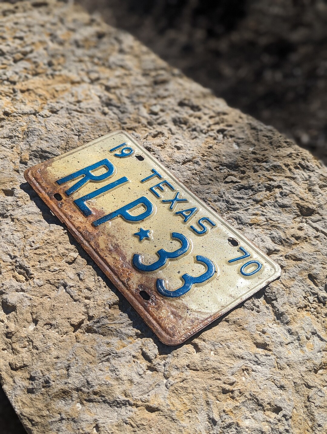 Vintage 1970 Texas License Plate - Etsy