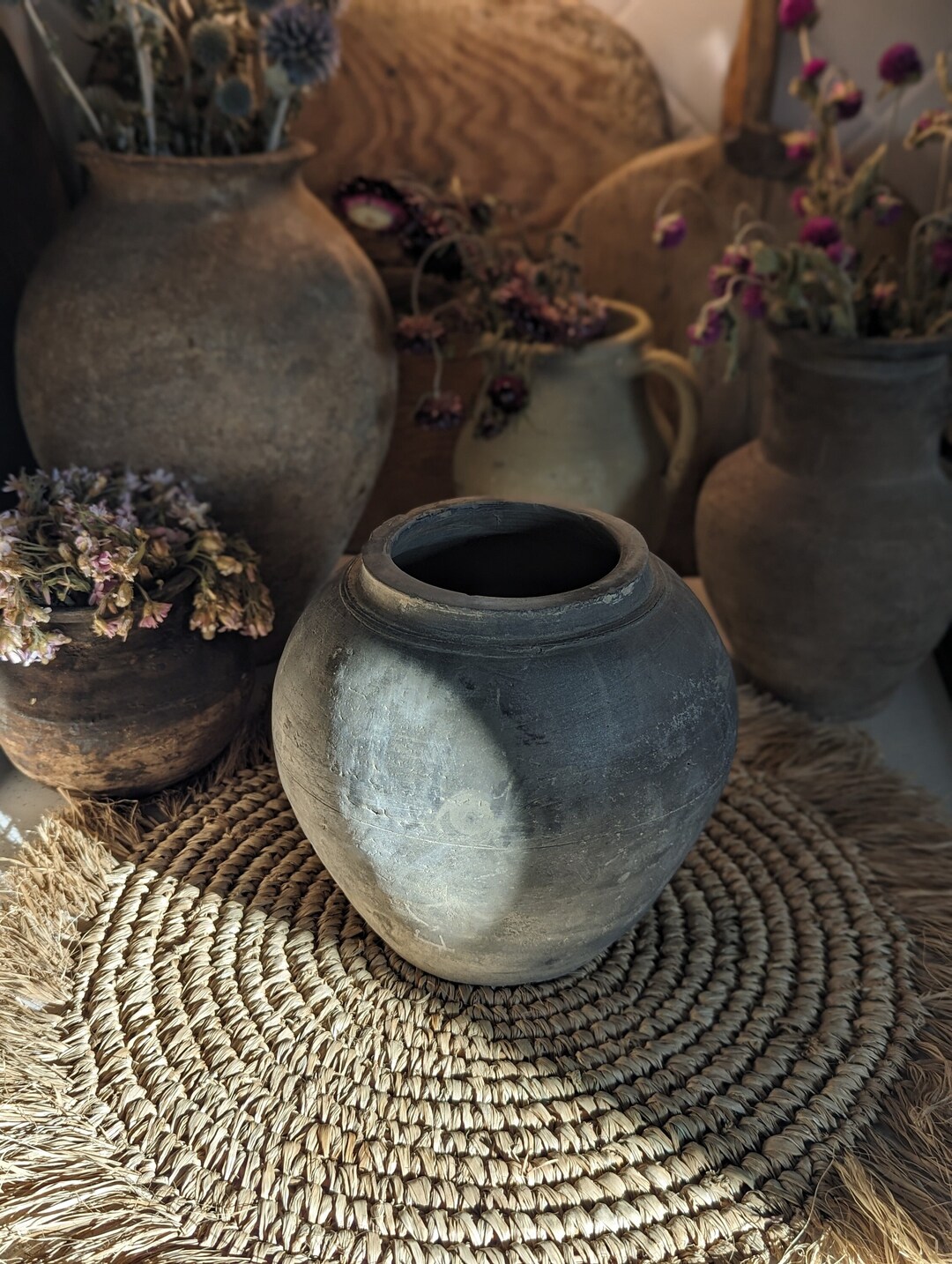 Small Vintage Clay Vessel - Etsy