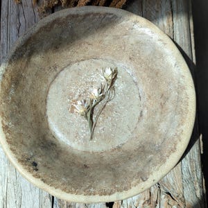 Large Vintage Rustic Marble Stone Bowl - Etsy