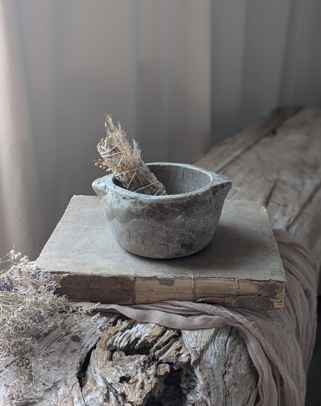 Vintage Stone Kundi Bowl - Etsy
