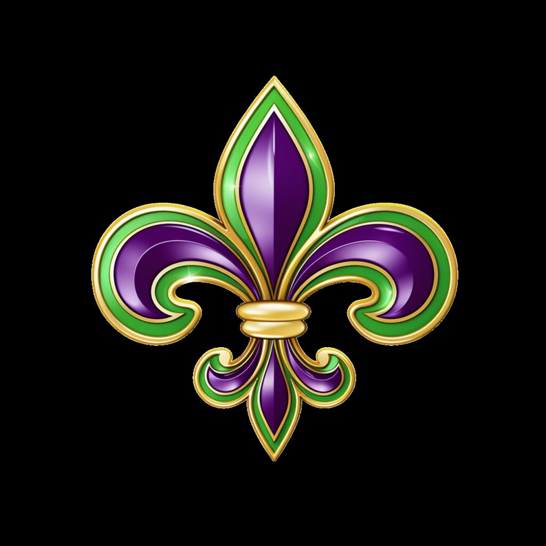 Mardi Gras Fleur De Lis Digital Print - Etsy