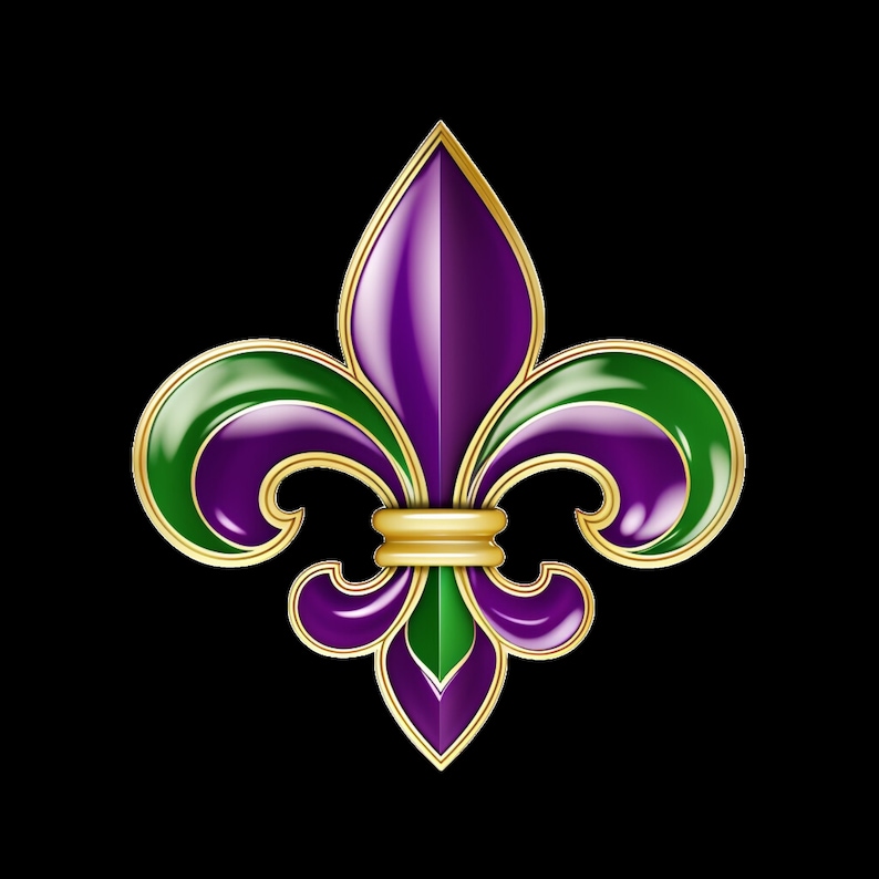 Mardi Gras Fleur De Lis Digital Print - Etsy