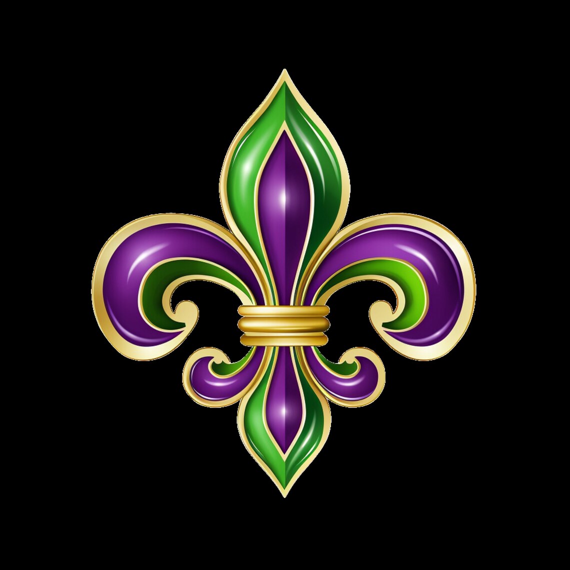 Mardi Gras Fleur De Lis Digital Print Etsy