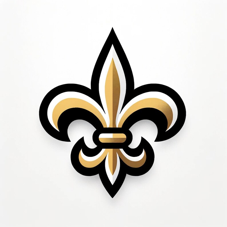 Black and Gold Fleur De Lis Digital Print - Etsy