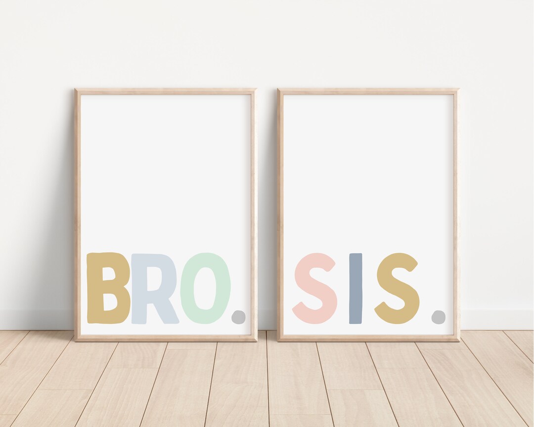 Sibling Wall Art Brother and Sister Wall Art Shared Room - Etsy