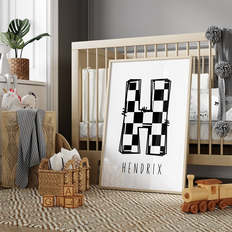 Personalized Name Print for Race Car Nursery, Race Car Party ...