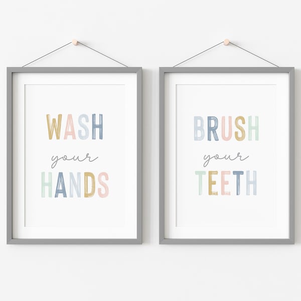 Rainbow Bathroom - Etsy
