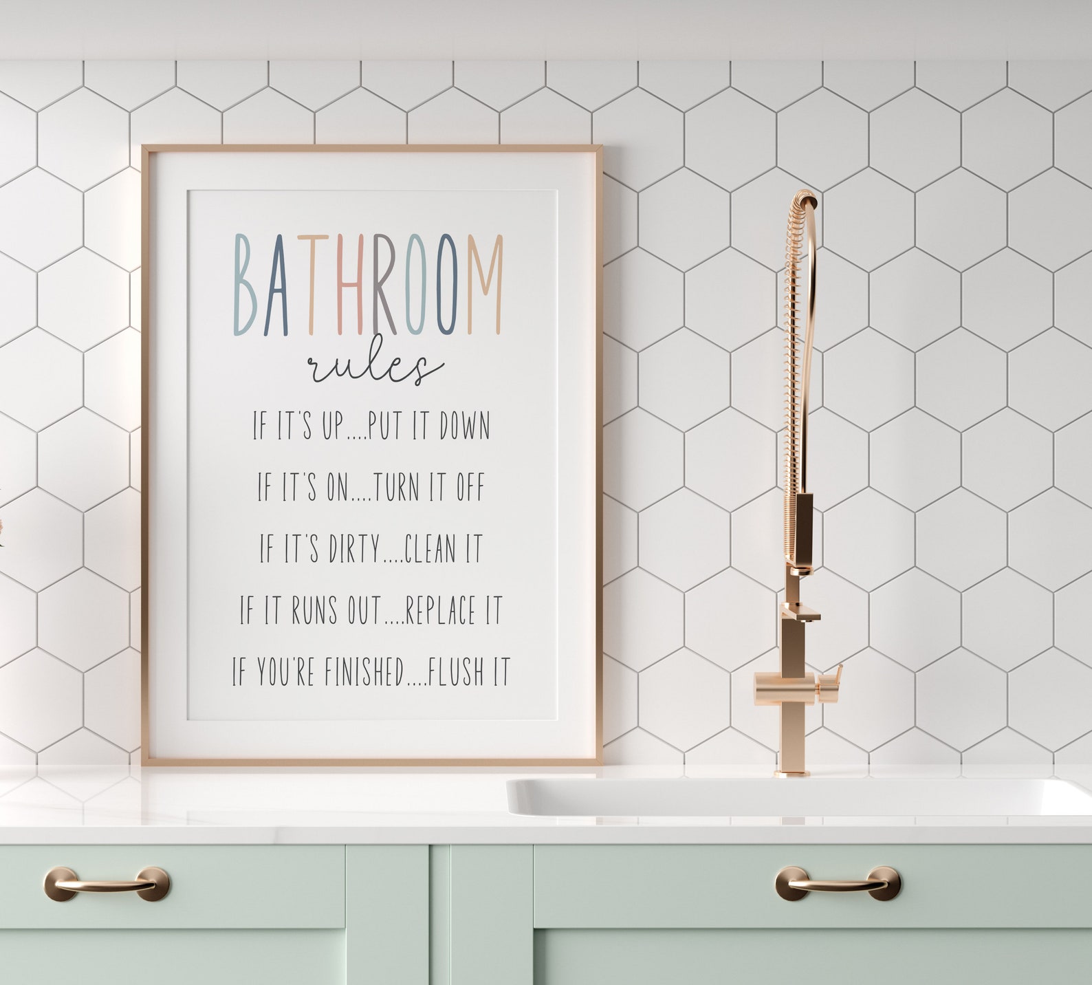 Bathroom Rules Sign, Bathroom Rules, Kids Bathroom Rules, Kids Bath ...