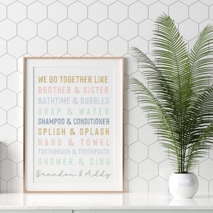 Personalized Kids Bathroom Sign for Kids Bath, Kids Bathroom Wall Decor ...