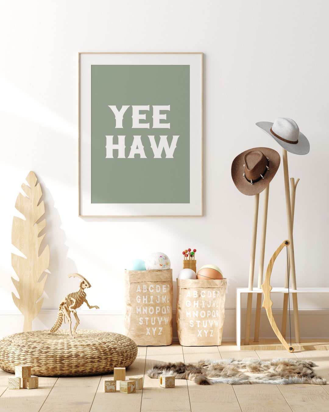 Yeehaw Cowboy Nursery, Sage Green Western Nursery Decor, Western ...