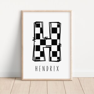 Personalized Name Print for Race Car Nursery, Race Car Party ...