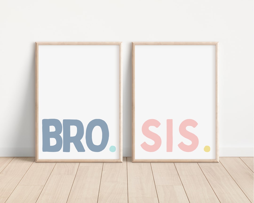 Sibling Wall Art Brother and Sister Wall Art Shared Room - Etsy