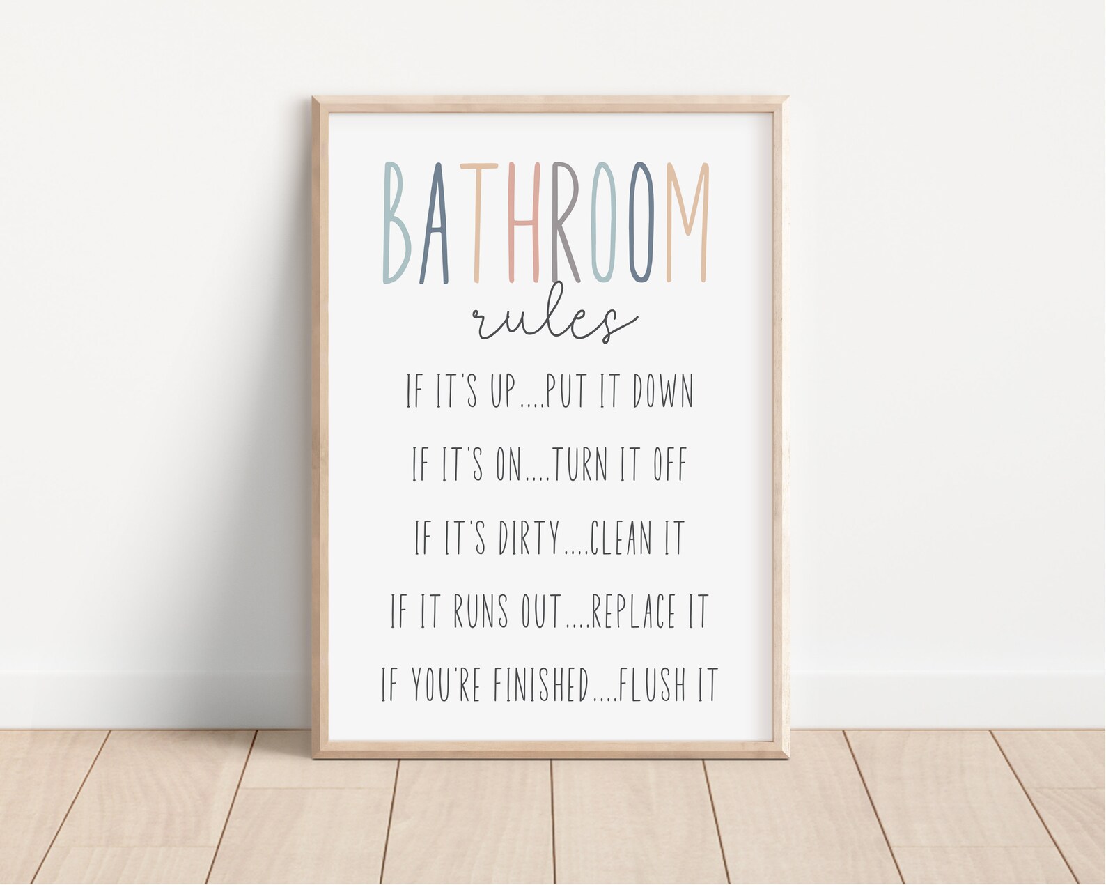 Bathroom Rules Sign, Bathroom Rules, Kids Bathroom Rules, Kids Bath ...