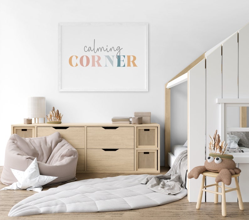 Calm Down Corner Calming Corner Printable for Kids Digital - Etsy