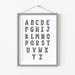 Checkered Alphabet Poster, ABC Poster, Alphabet Chart, Racing Theme ...