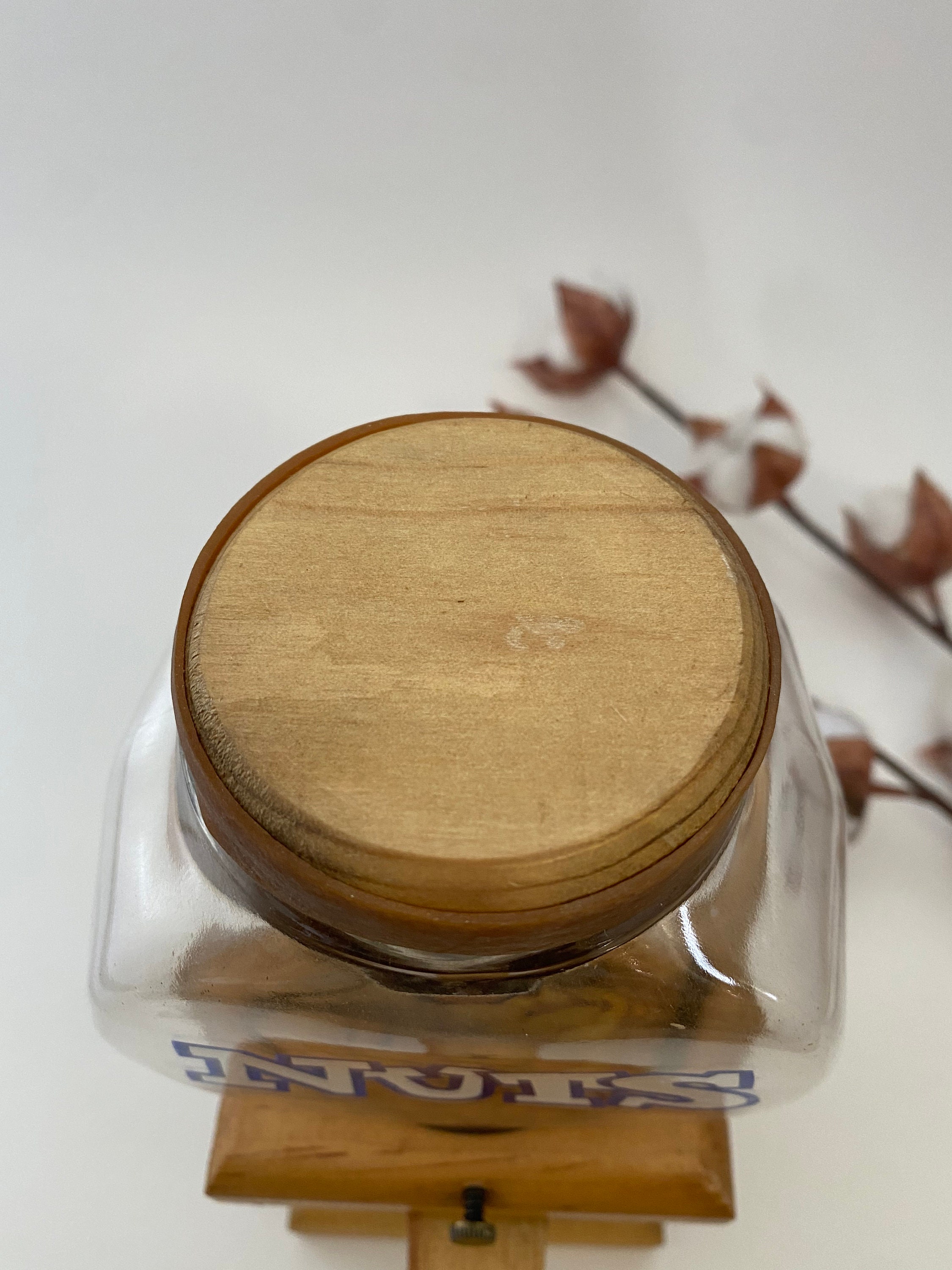 Vintage Nuts Dispenser Glass Globe Wooden Machine Knock on Wood Corp ...