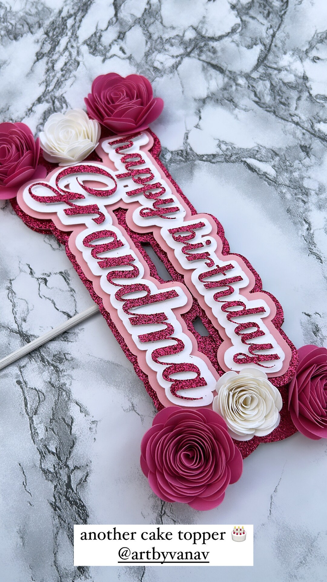 Happy Birthday Grandma Cake Topper, Cake Sign - Etsy