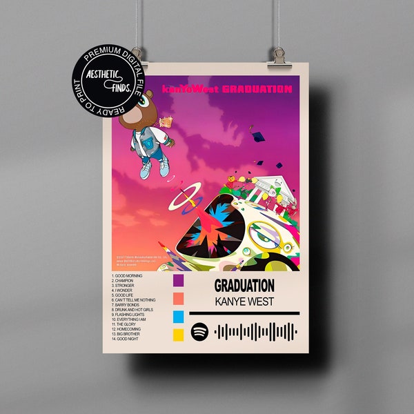 Graduation Tracklist Album Cover Poster - Etsy Hong Kong