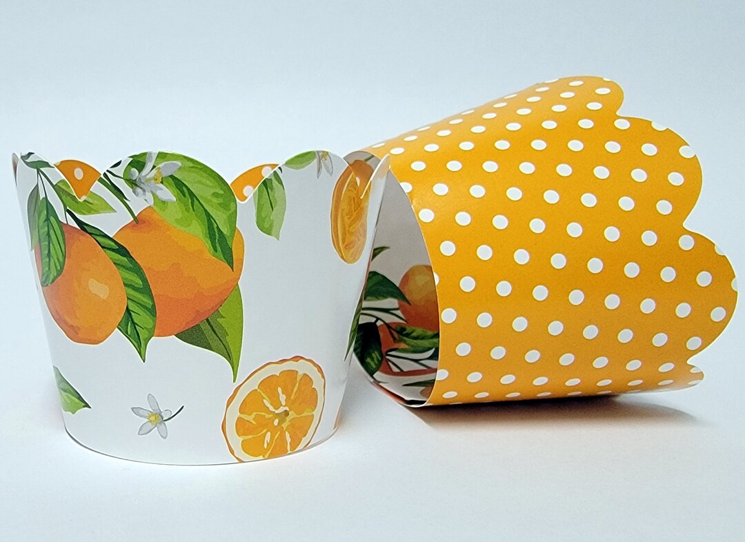 Orange Themed Cupcake Wrappers for Cutie Party Supplies, Little Cutie ...