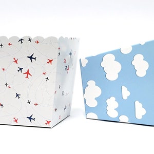 Airplane Favor Snack Boxes for Travel Adventure Birthday Party Supplies ...