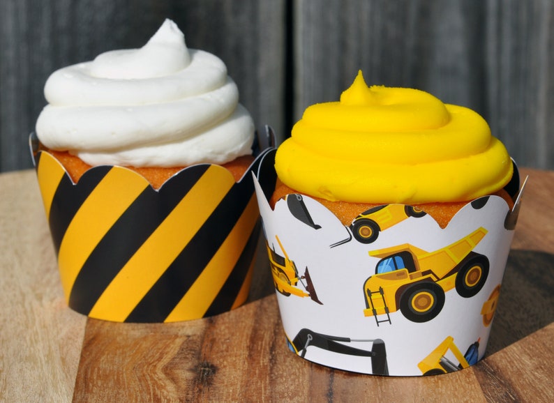 Construction Cupcake Wrappers for Kids Birthday Party - Etsy