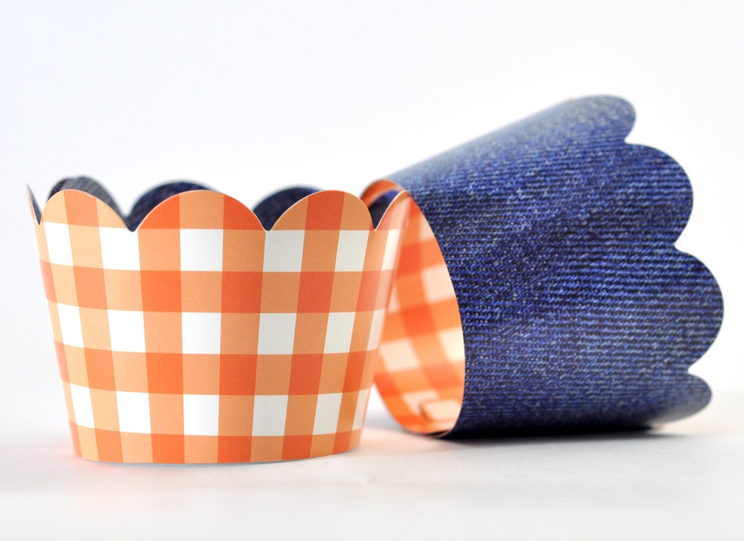 Picnic Cupcake Wrappers for BBQ Party Supplies, Birthday Parties ...