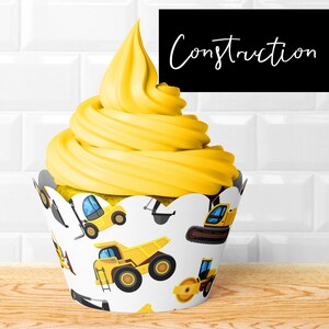 Construction Cupcake Wrappers for Kids Birthday Party Supplies, Dig It ...
