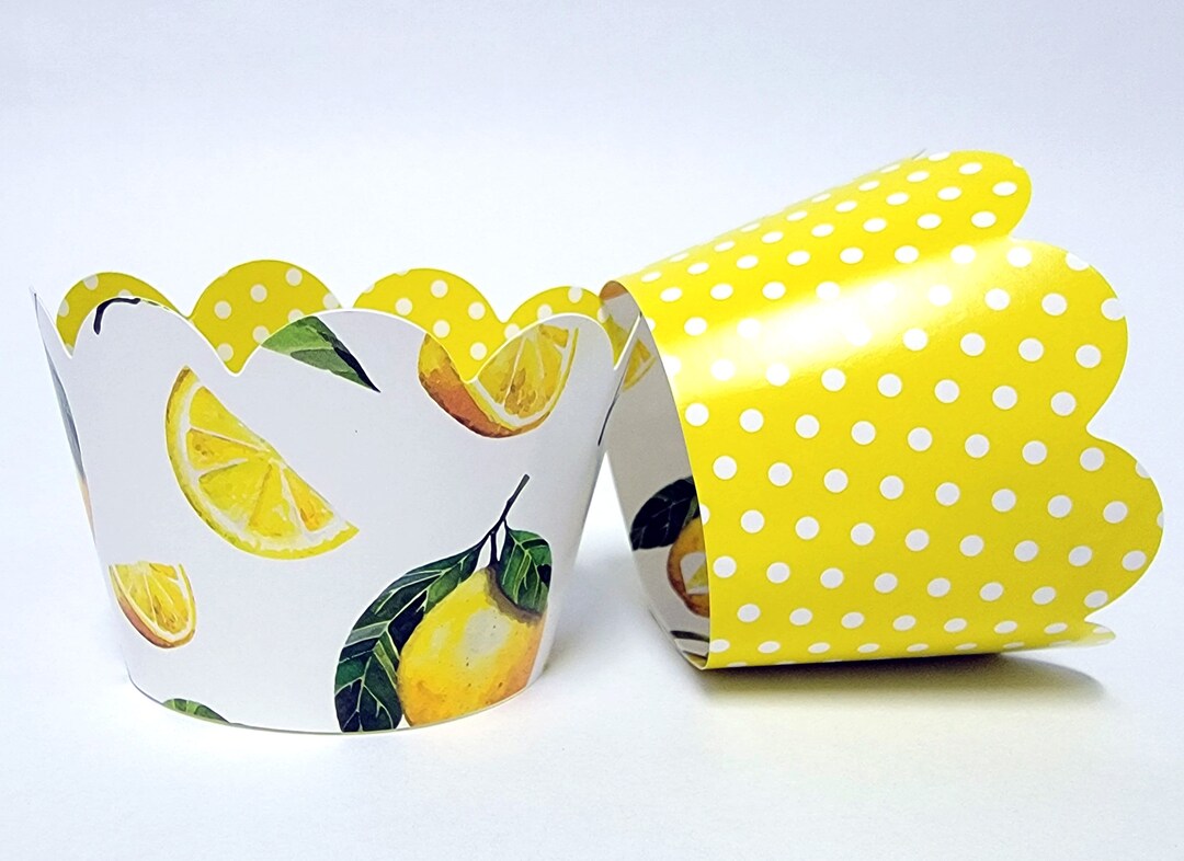 Lemon Themed Cupcake Wrappers for Main Squeeze Party Supplies, so Fresh ...