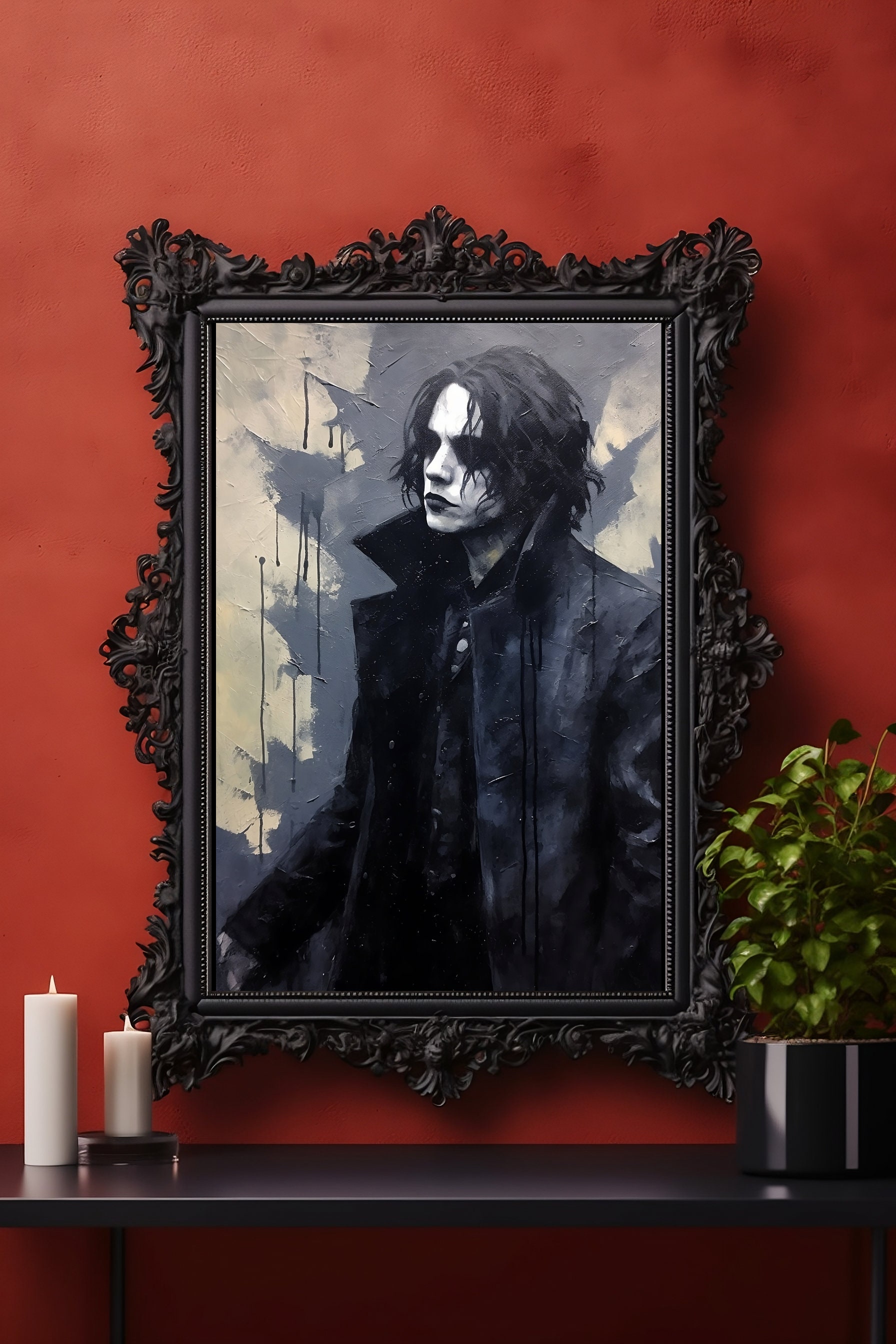 The Crow Painting Art Print - Etsy
