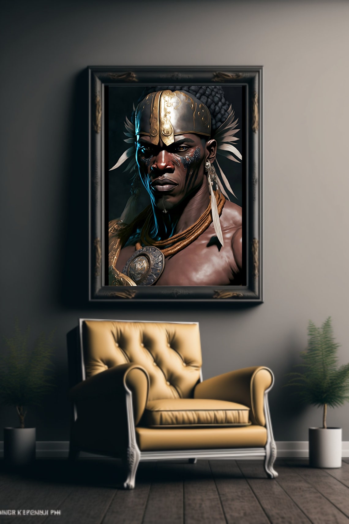 Ogun: the Orisha of Iron Art Print African Art Yoruba Religion Warrior ...