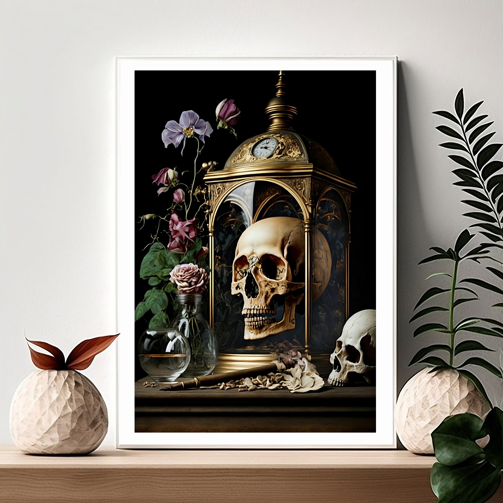 Memento Mori Art Print. Digital Print Instant Download High Resolution ...