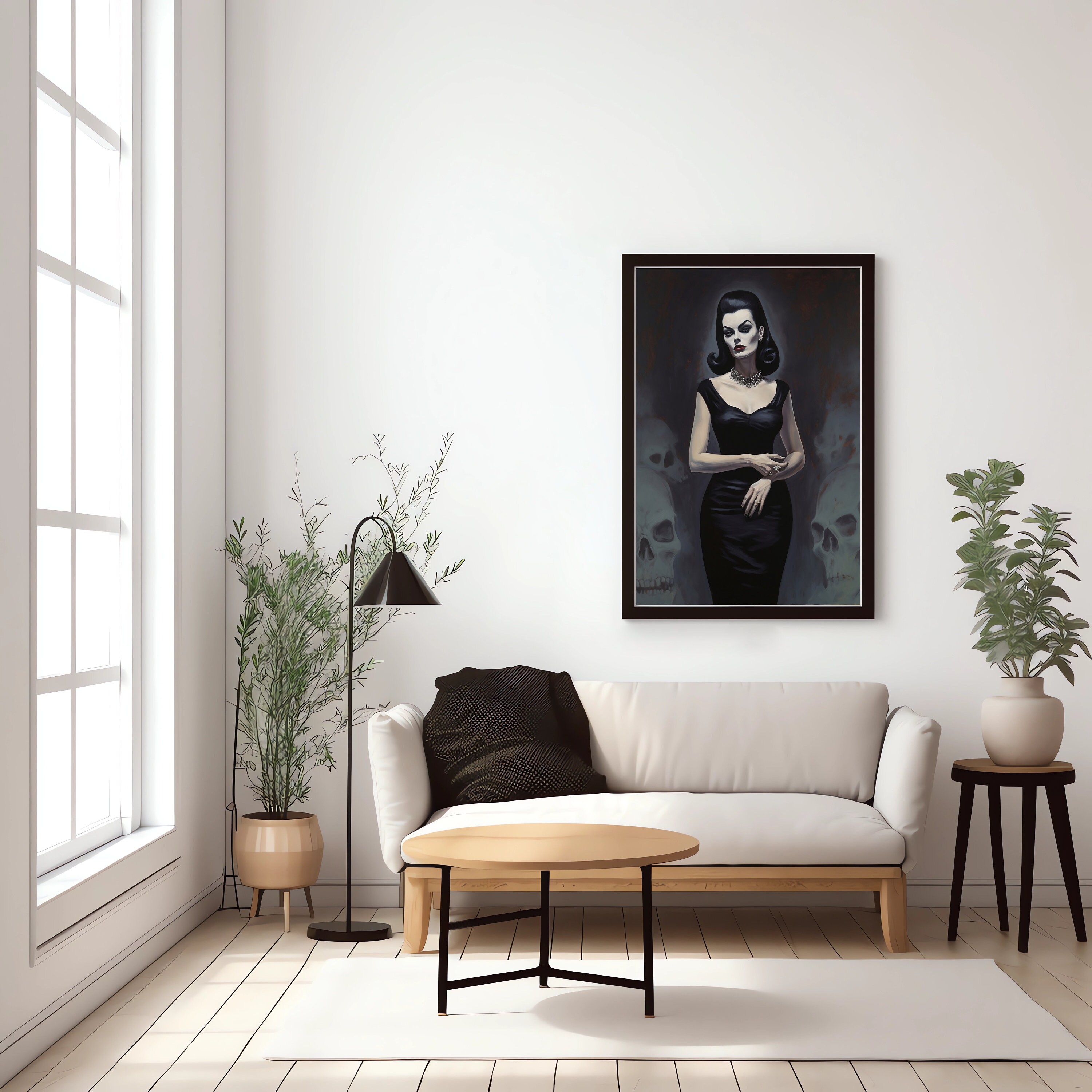 Vampira Painting Art Print - Etsy