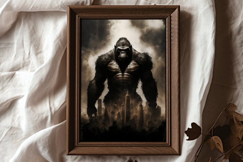 King Kong Art Print Digital Print Instant Download High Resolution ...