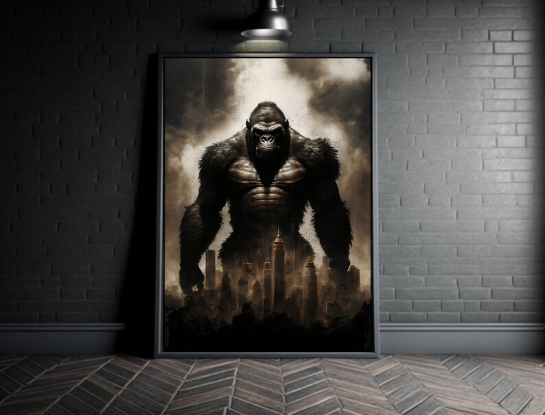 King Kong Art Print digital Print Instant Download High - Etsy