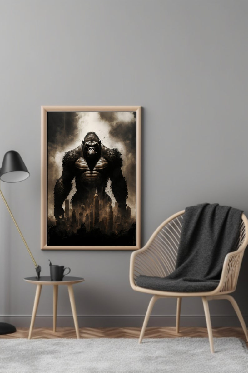 King Kong Art Print digital Print Instant Download High - Etsy