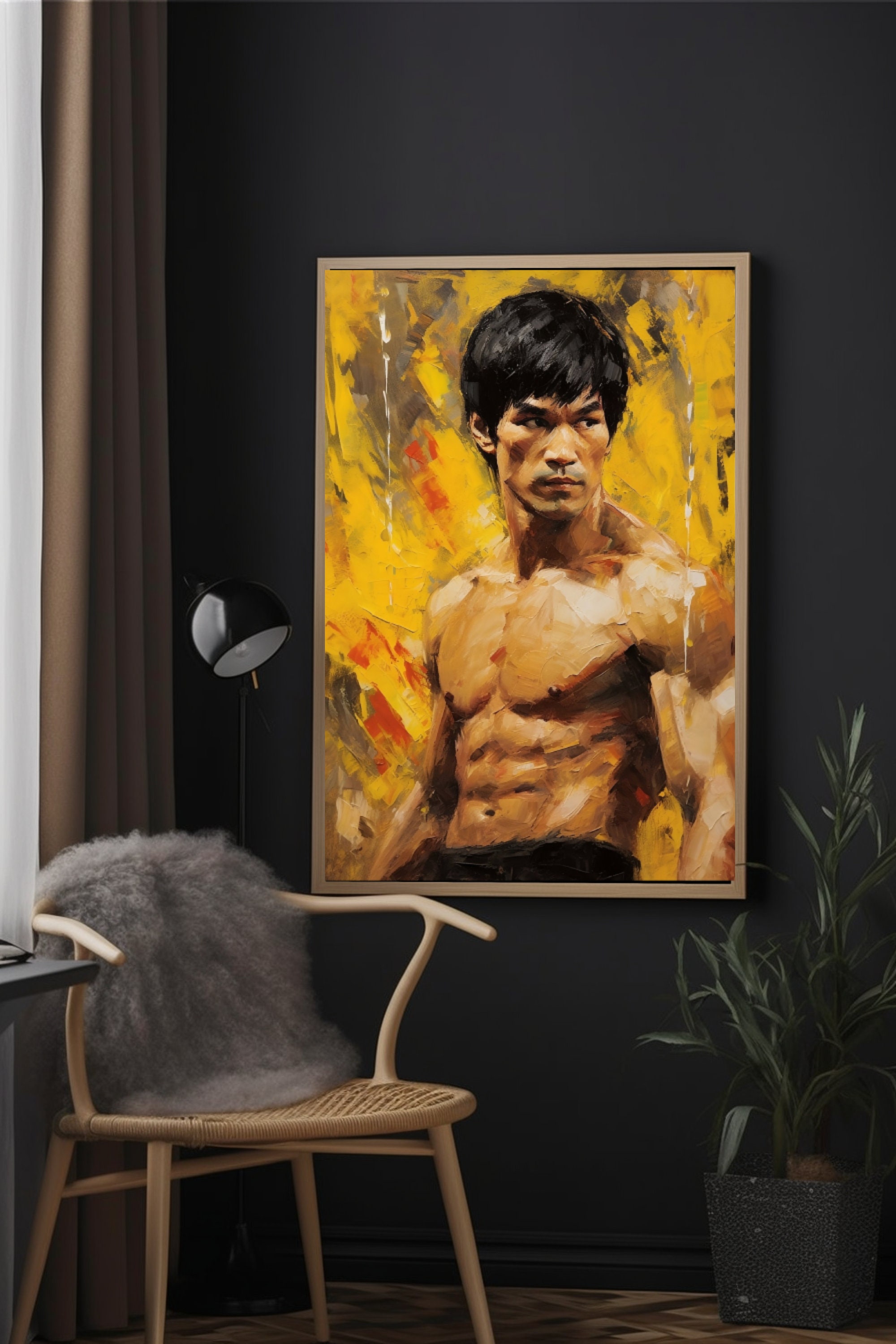Bruce Lee Painting Art Print - Etsy