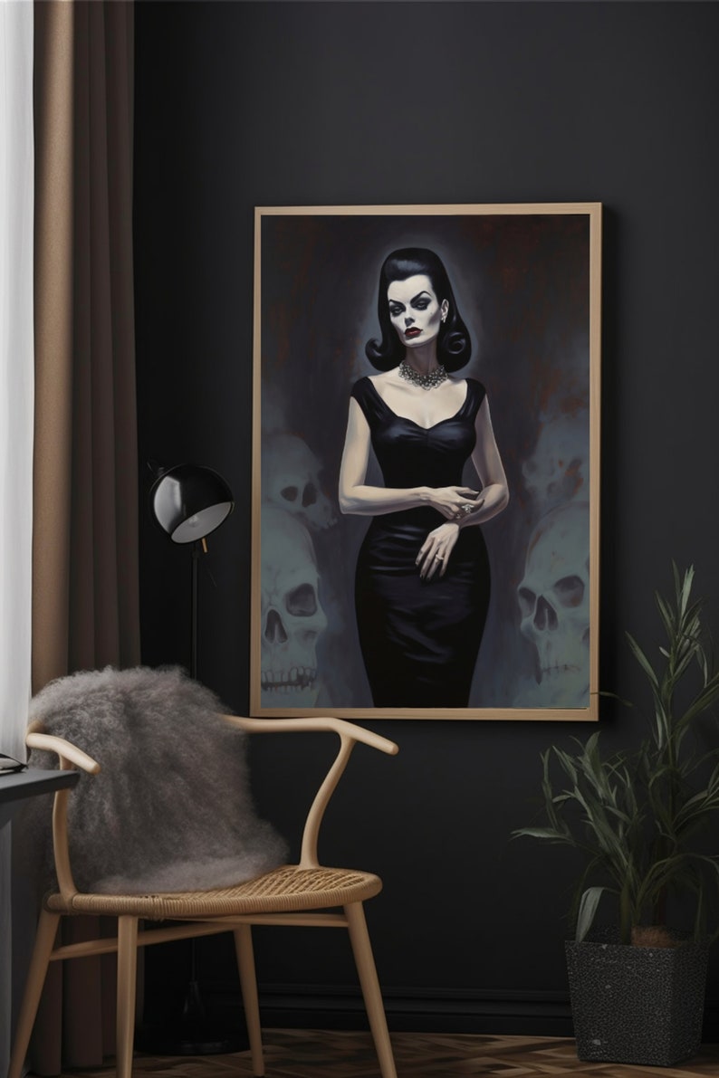 Vampira Painting Art Print - Etsy