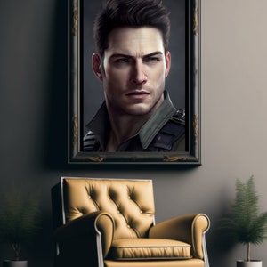 Chris Redfield Art Print Digital Print Instant Download High Resolution ...