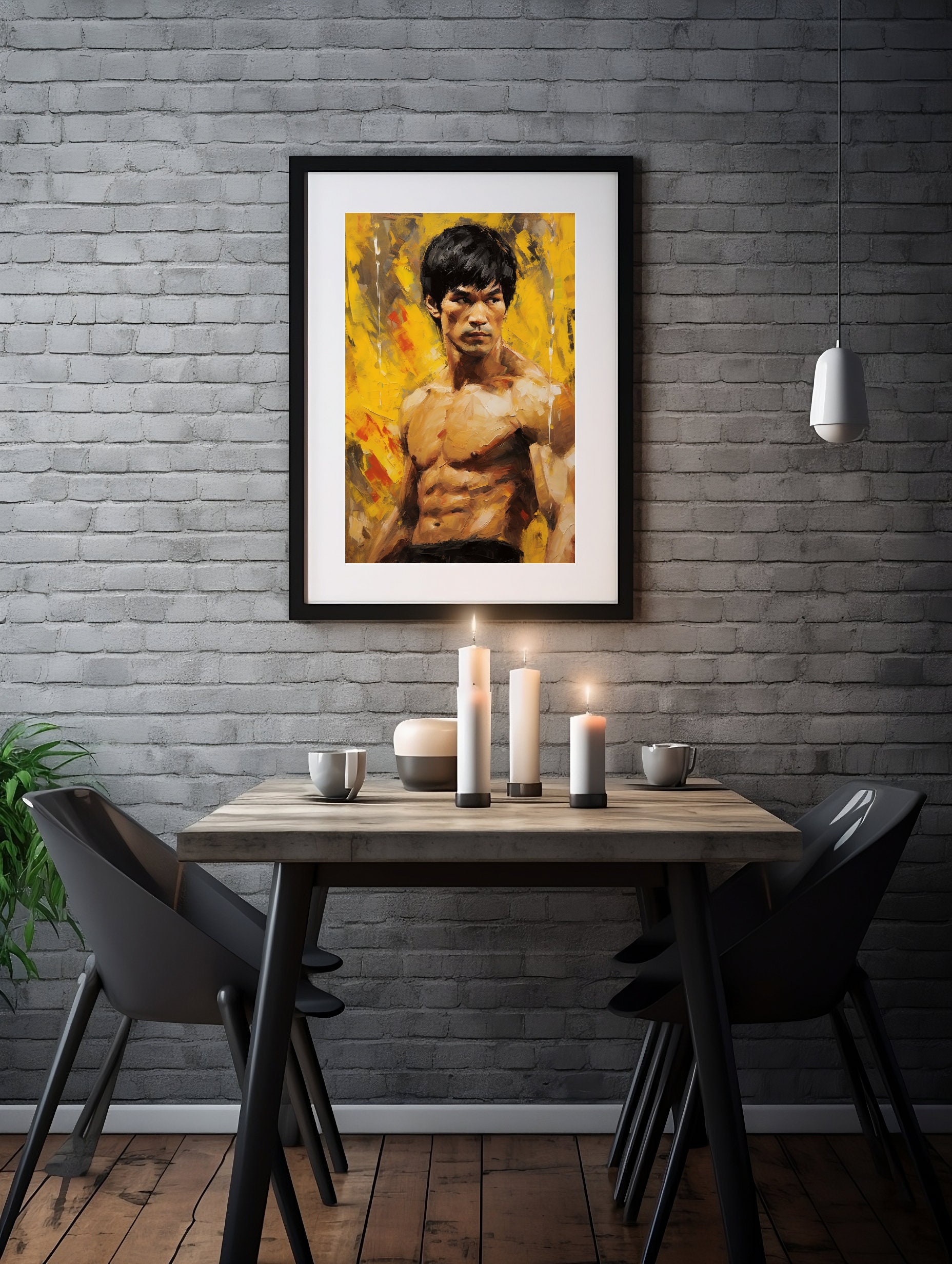 Bruce Lee Painting Art Print - Etsy