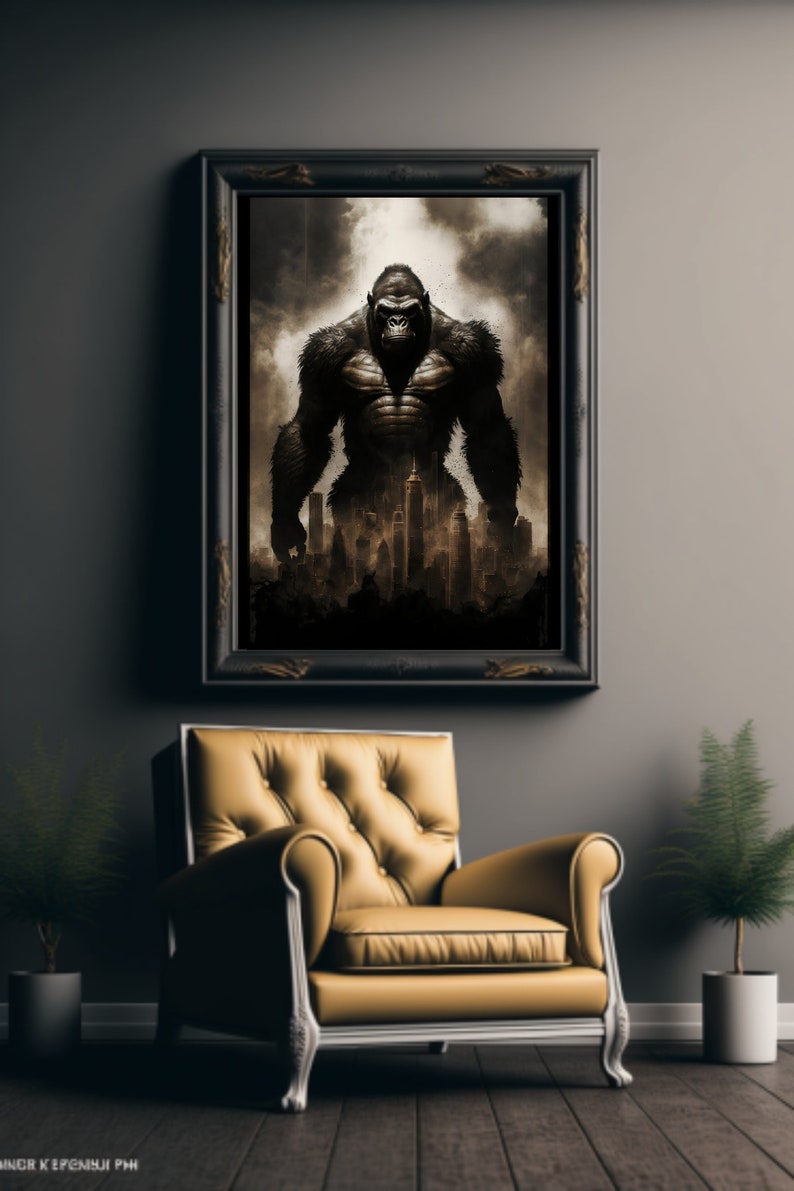 King Kong Monster Art Work - Etsy