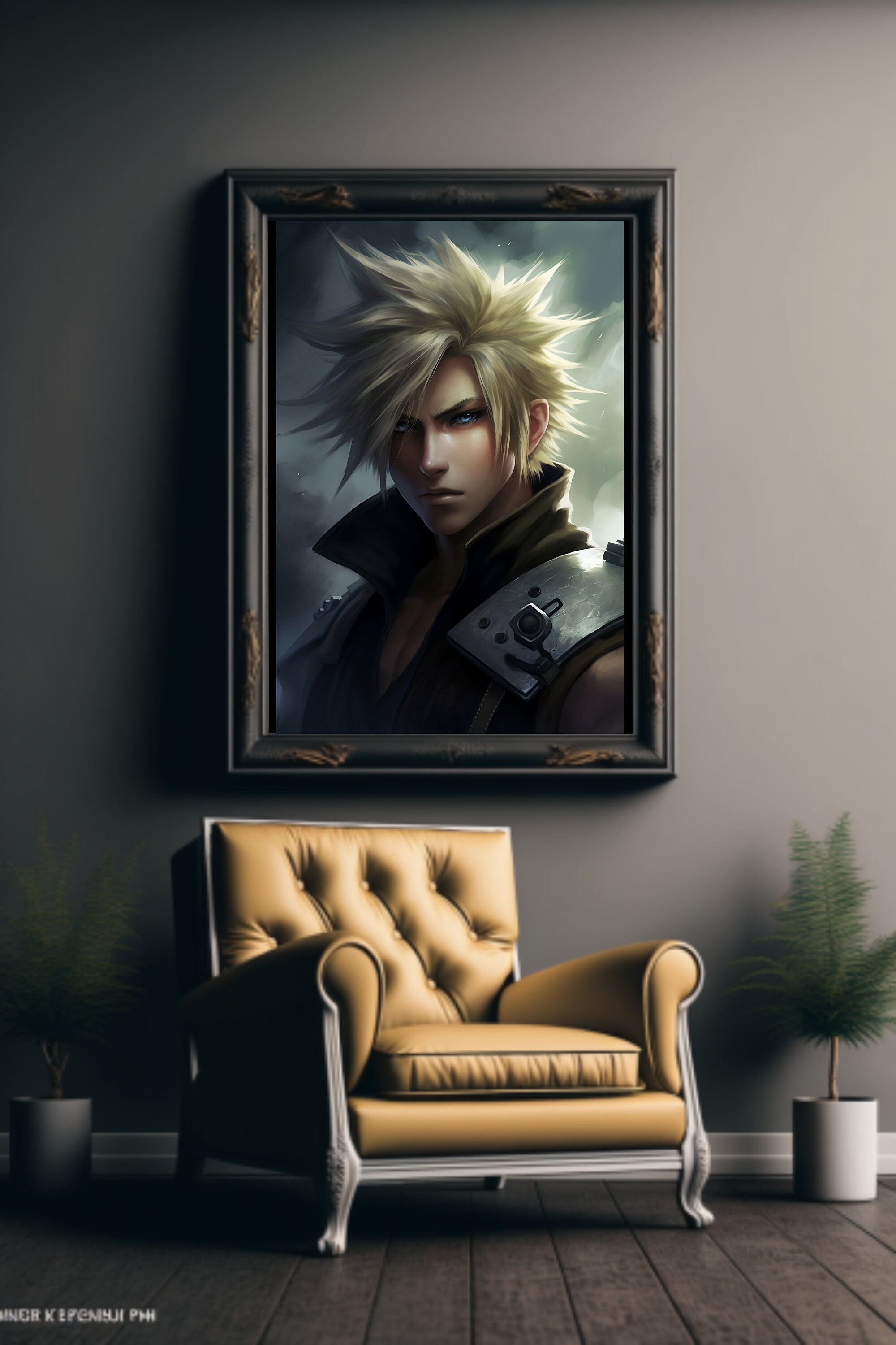 Cloud Strife Painting Art Print Digital Print Instant Download High ...
