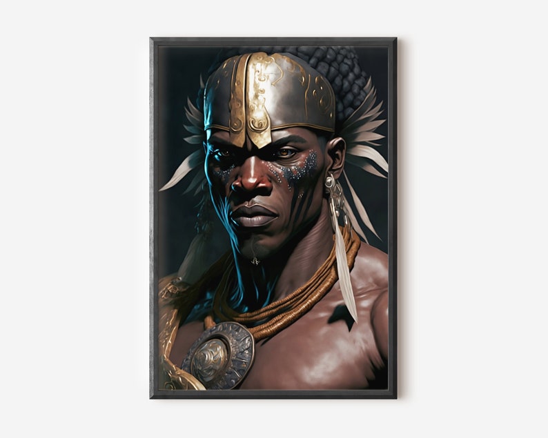 Ogun: the Orisha of Iron Art Print African Art Yoruba Religion Warrior ...