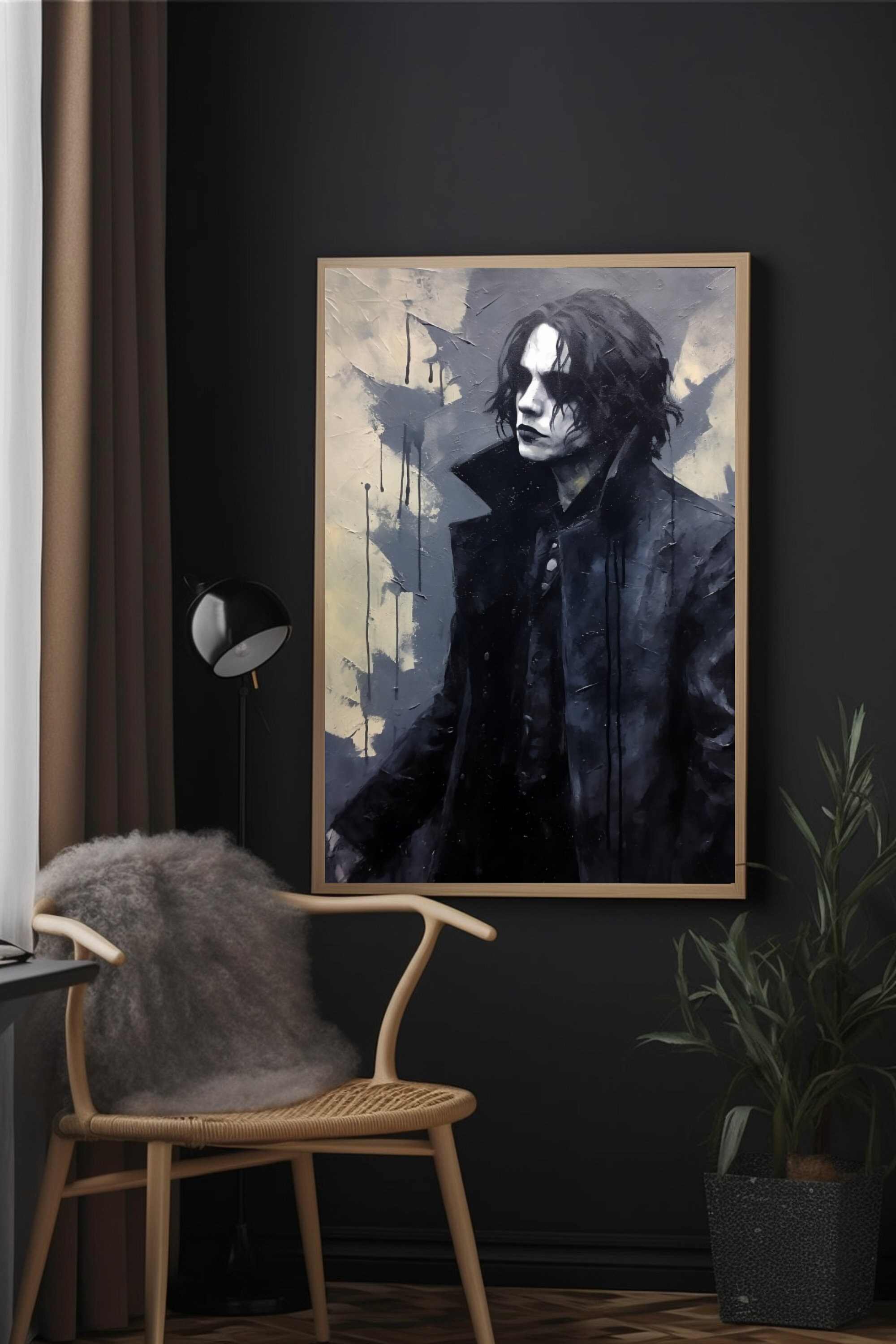 The Crow Painting Art Print Digital Print Instant Download High ...