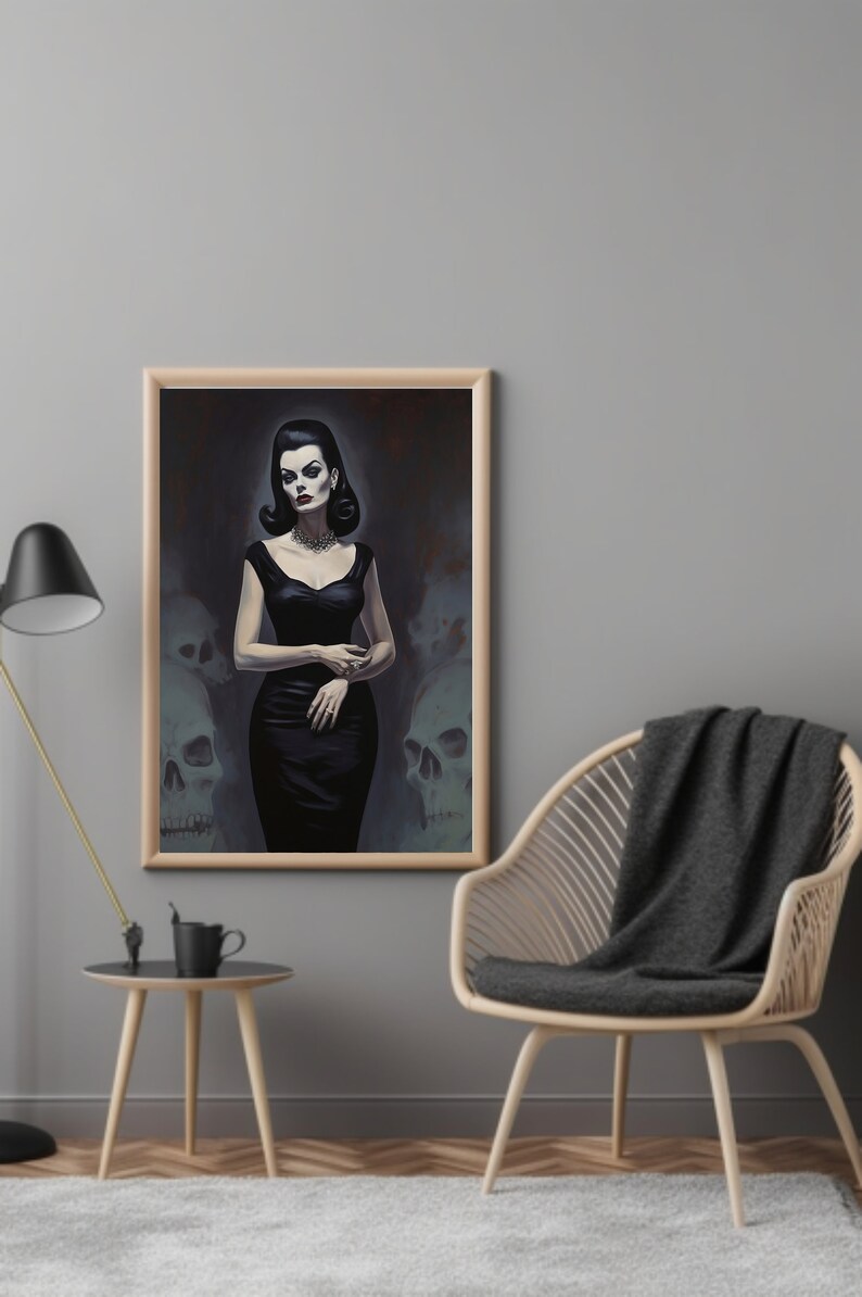 Vampira Painting Art Print - Etsy