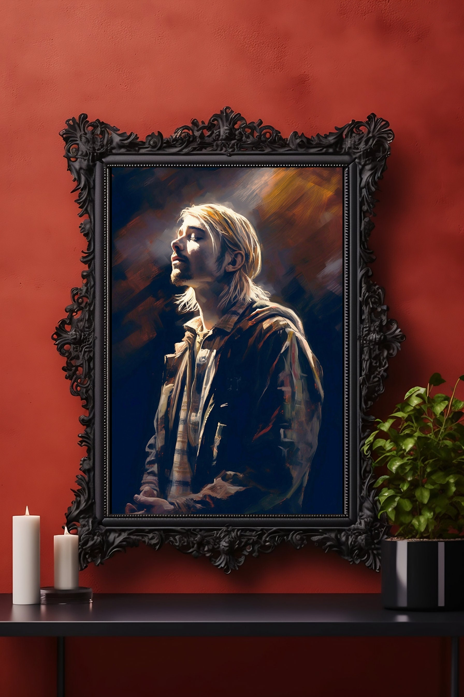 Kurt Cobain Nirvana Painting Art Print - Etsy
