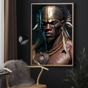Ogun: the Orisha of Iron Art Print African Art Yoruba Religion Warrior ...