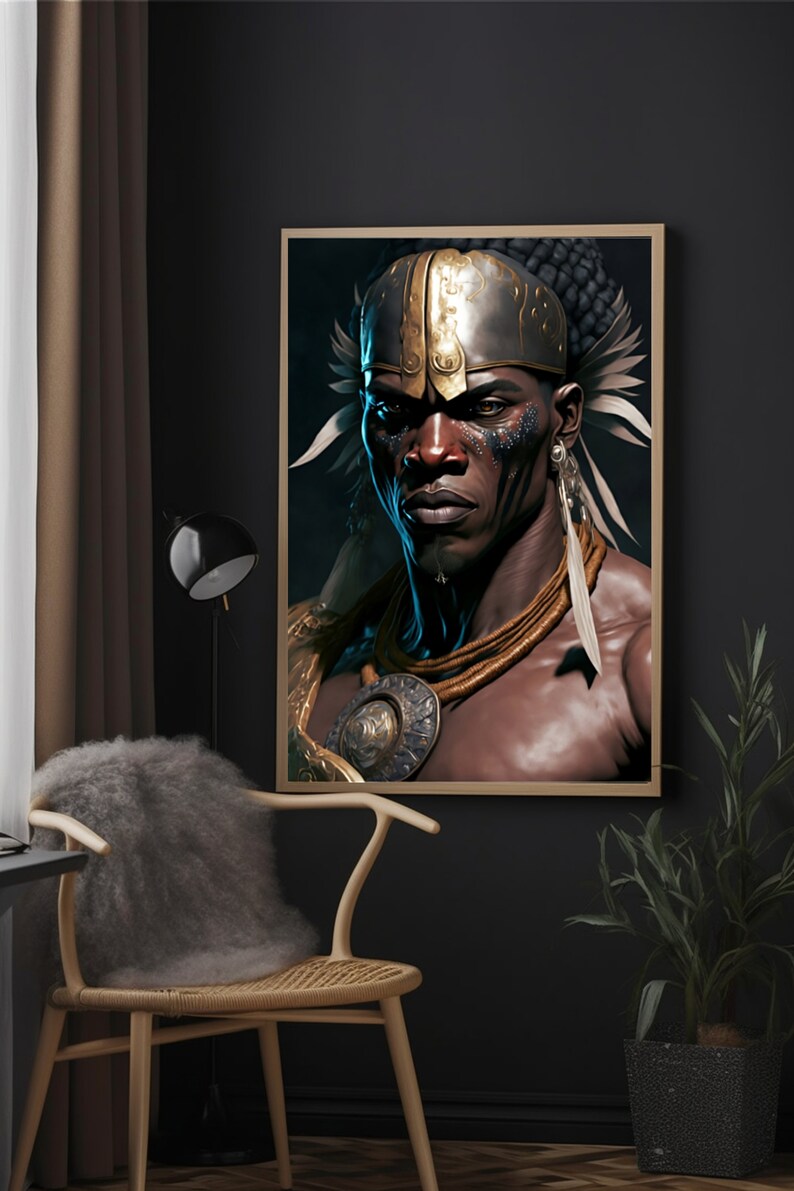 Ogun: the Orisha of Iron Art Print African Art Yoruba Religion Warrior ...