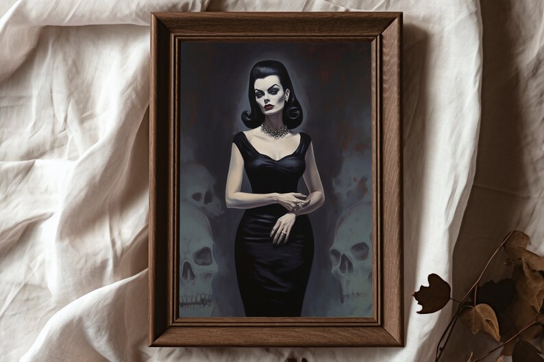 Vampira Painting Art Print - Etsy